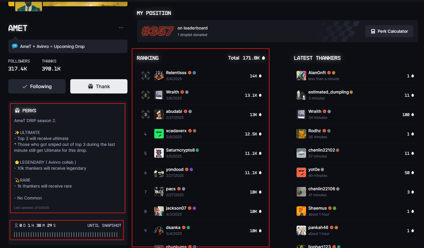 ⌛ Timeline of a Standard Drop – DRiP
